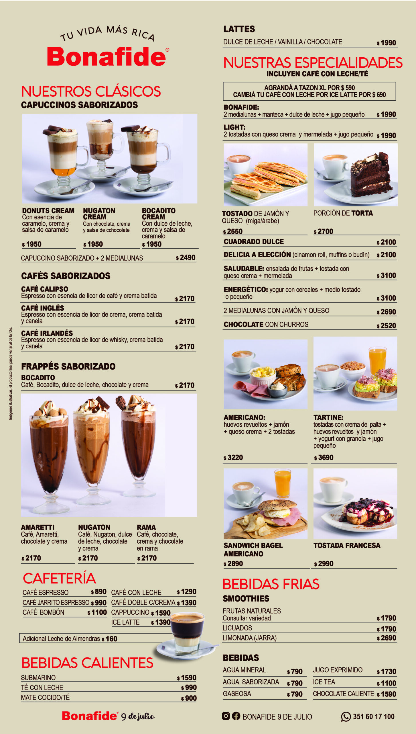 Menú Carta – Bonafide Shop